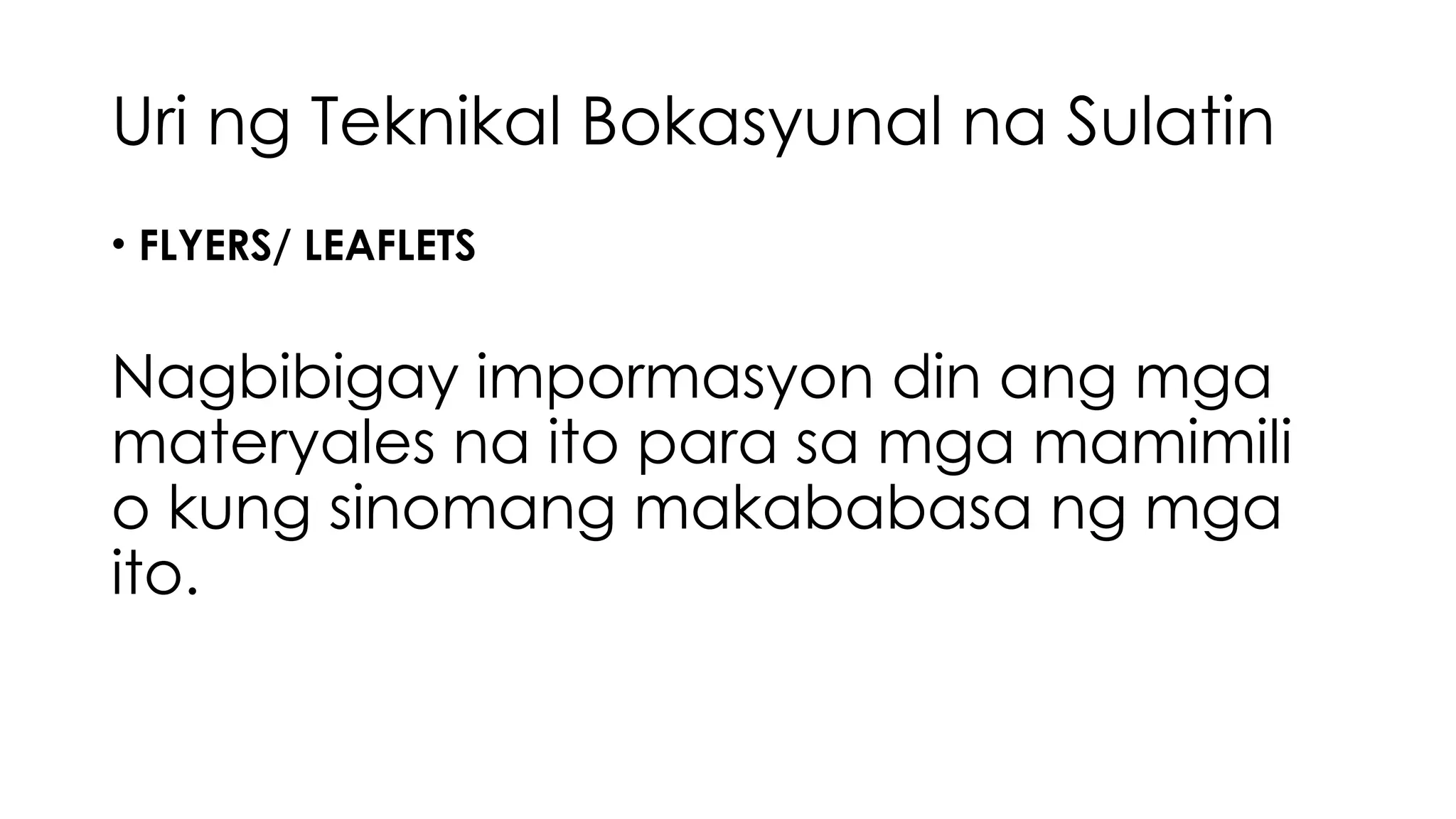 Aralin-2 Iba't Ibang Uri ng Teknikal Bokasyunal na Sulatin.pptx