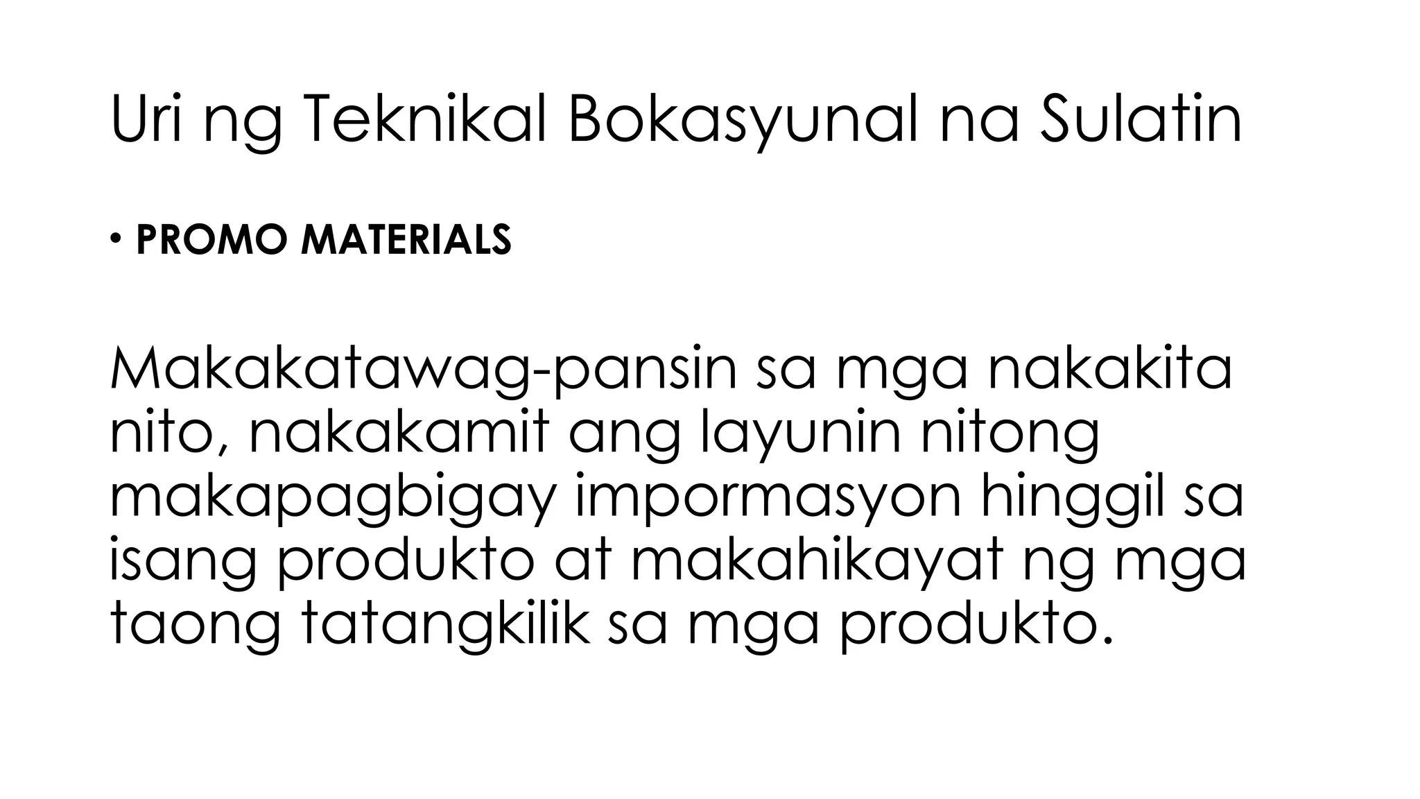 Aralin-2 Iba't Ibang Uri ng Teknikal Bokasyunal na Sulatin.pptx