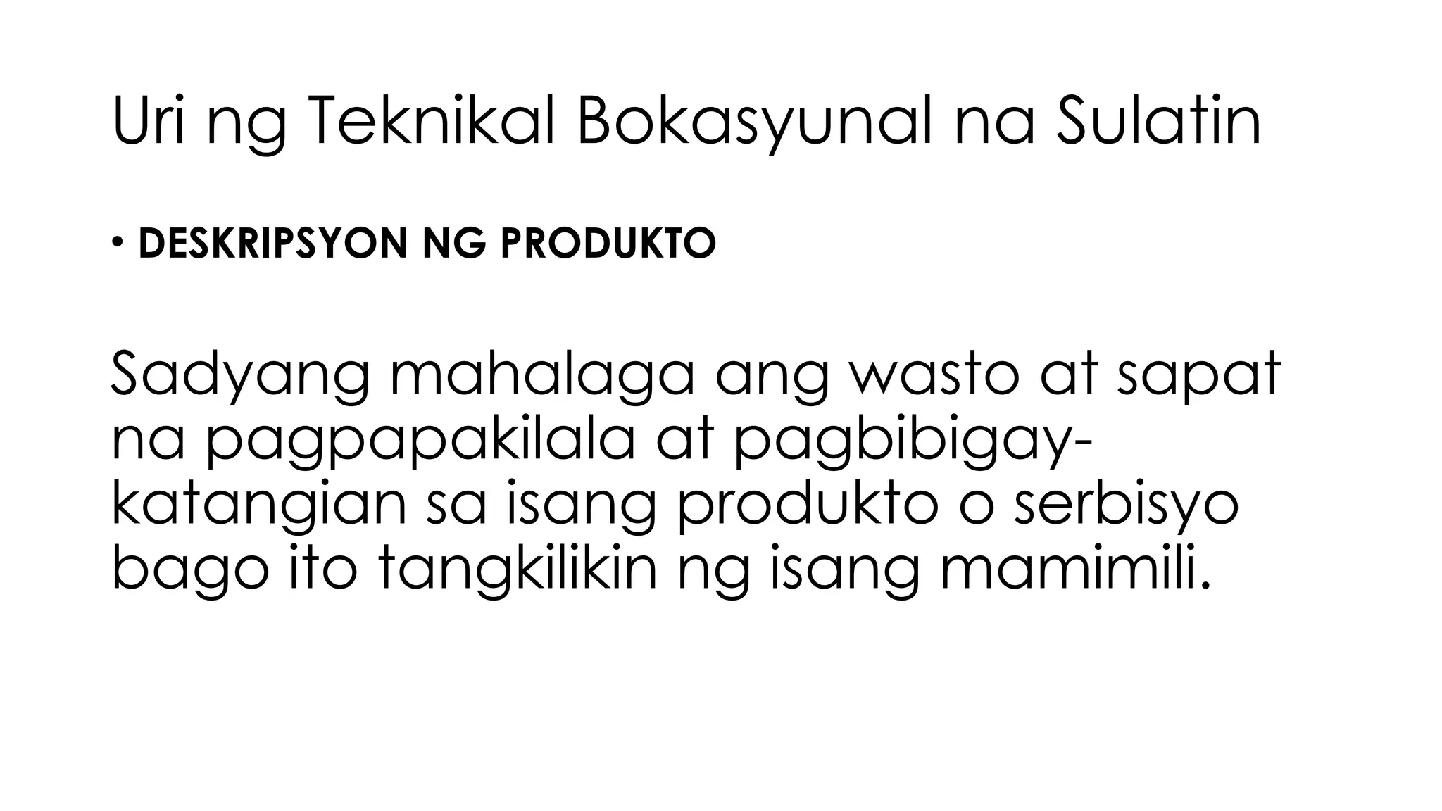 Aralin-2 Iba't Ibang Uri ng Teknikal Bokasyunal na Sulatin.pptx
