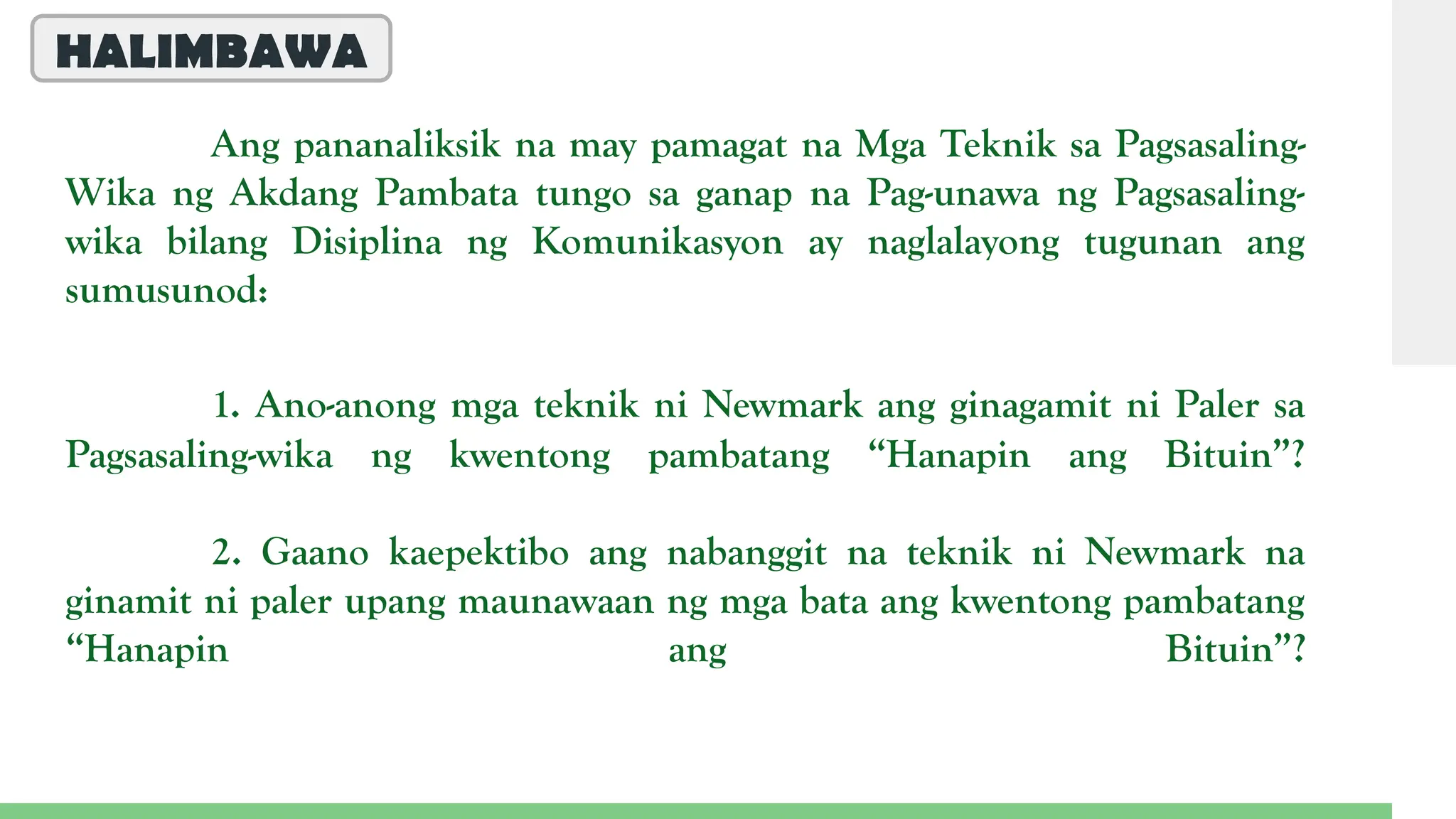 Bahagi-ng-Pananaliksik (Kabanata 1, 2,3 at 4) | PPTX