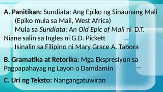 Aralin-3.6-Sundiata Epiko ng Sinaunang Mali.pptx