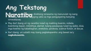 Aralin-3-naratibo.pptx pagbasa at pagsusuri | PPTX