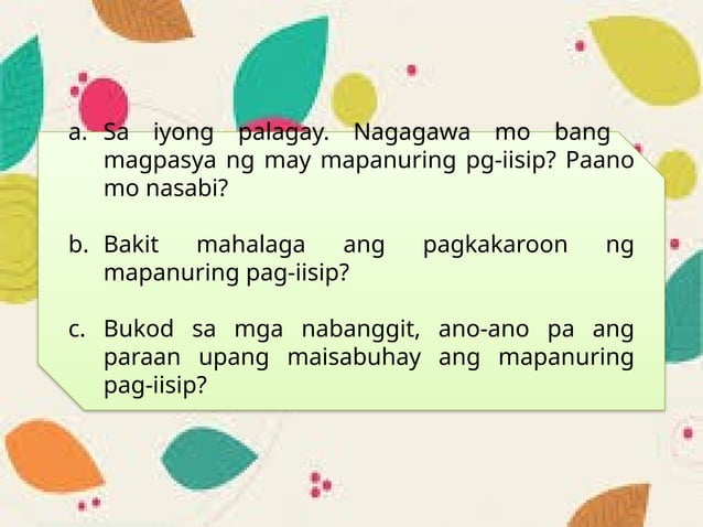 Pagyamanin-ang-Mapanuring-Pag-iisip.pptx