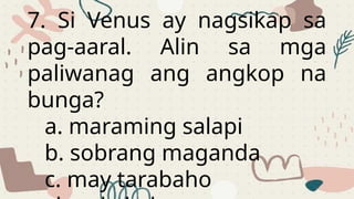SANHI AT BUNGA- FILIPINO 7 UNANG MARKAHAN | PPTX