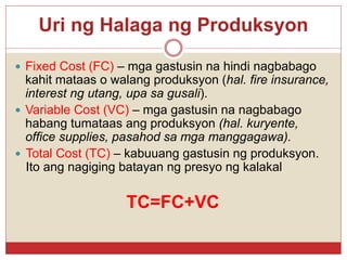 Aralin Panlipunan 6 - Produksyon | PPTX