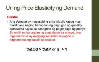Aralin Panlipunan 9 - Price elasticity ng demand | PPTX