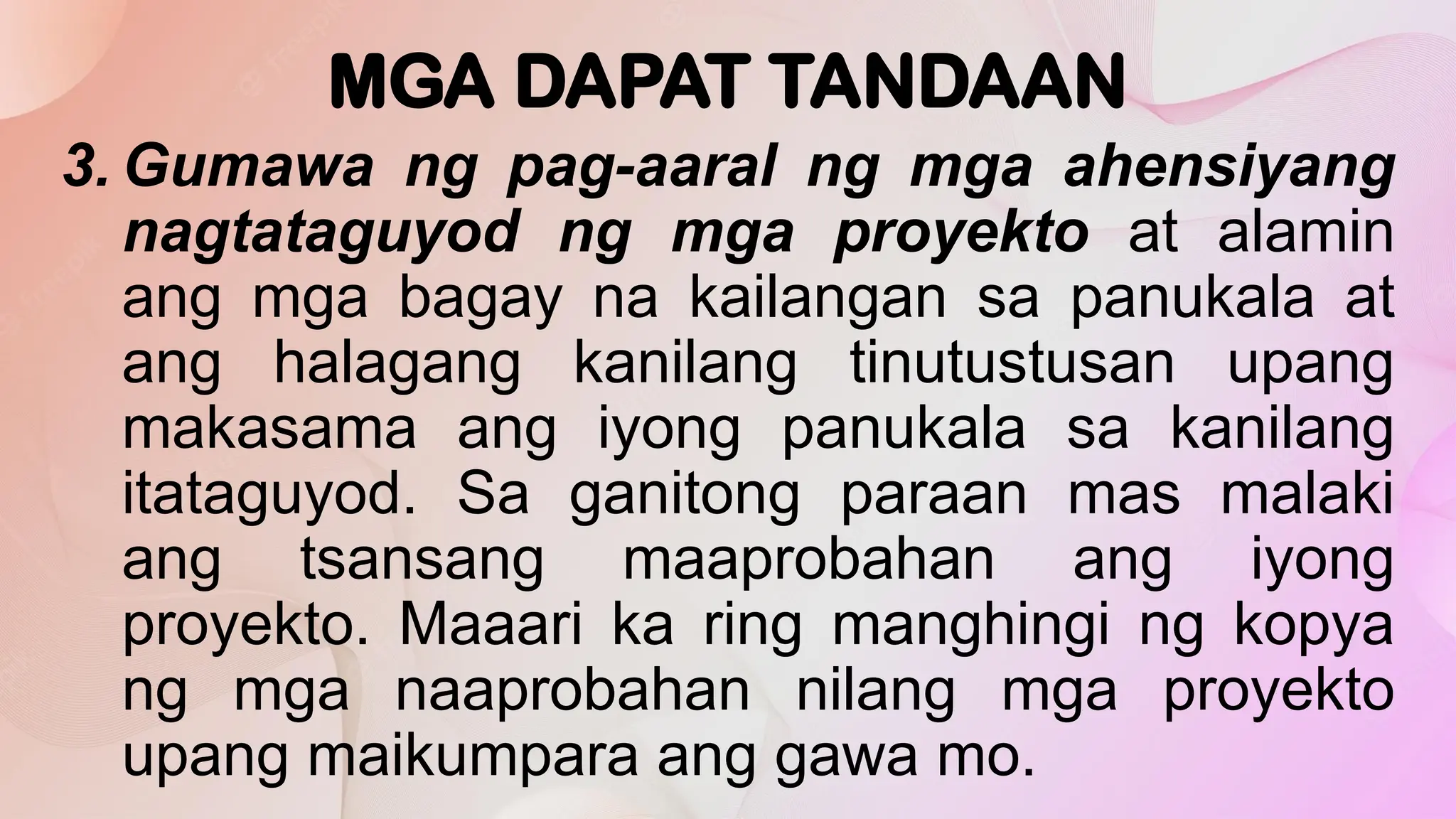 ARALIN- MGA DAPAT TANDAAN SA PANUKALANG PROYEKTO.pptx