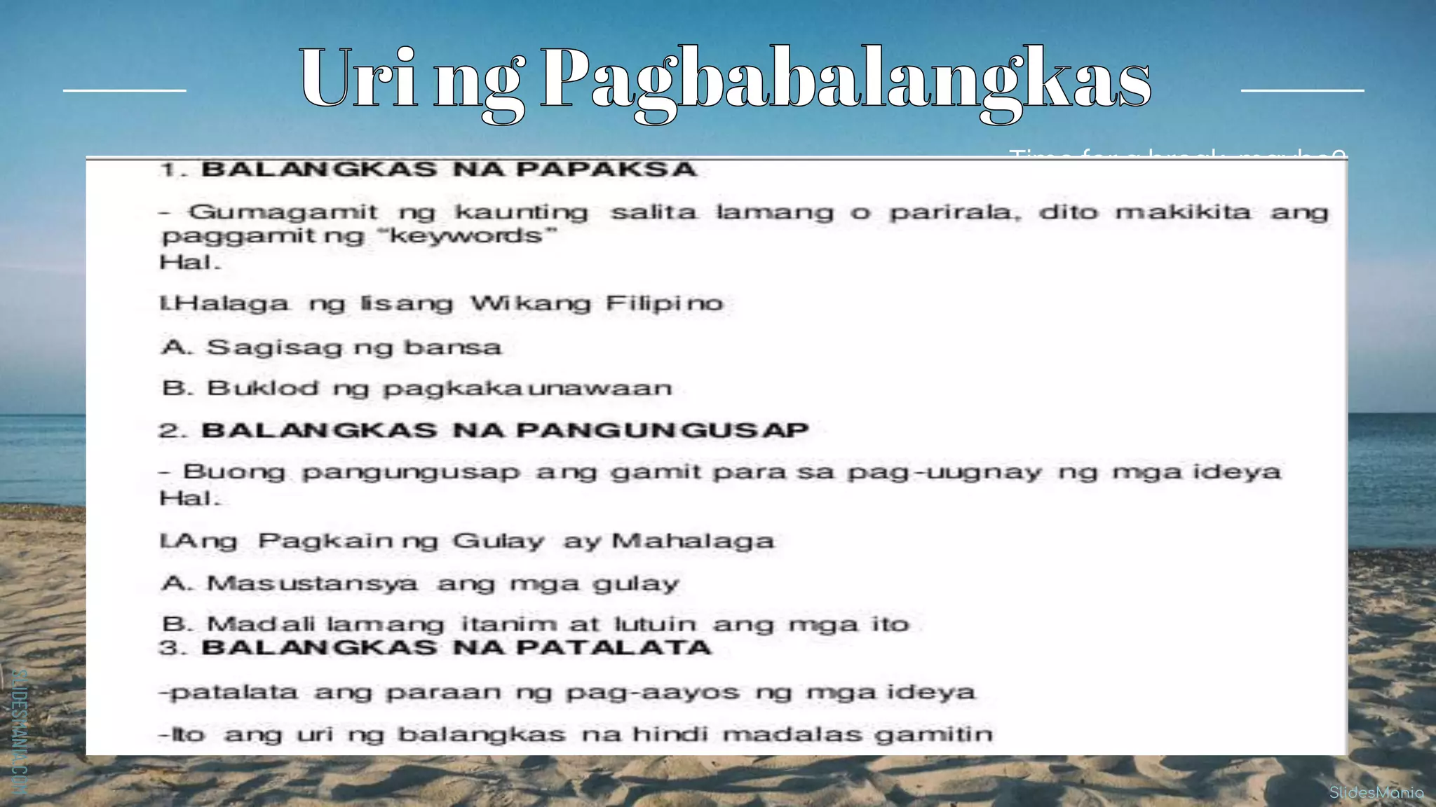 Aralin pagbabalangks-at-balangkas | PPTX