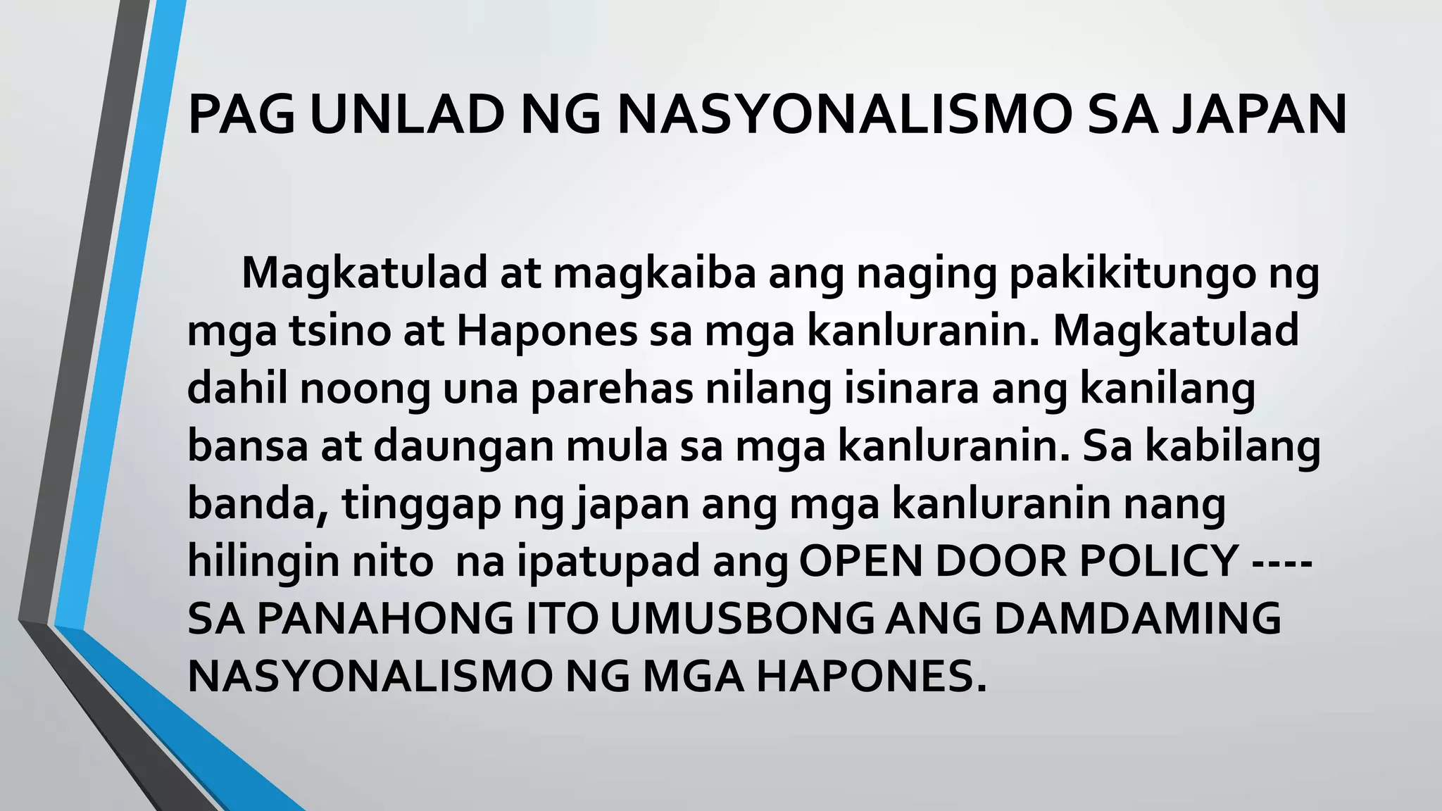 PAG UNLAD NG NASYONALISMO SA SILANGANG ASYA | PPTX