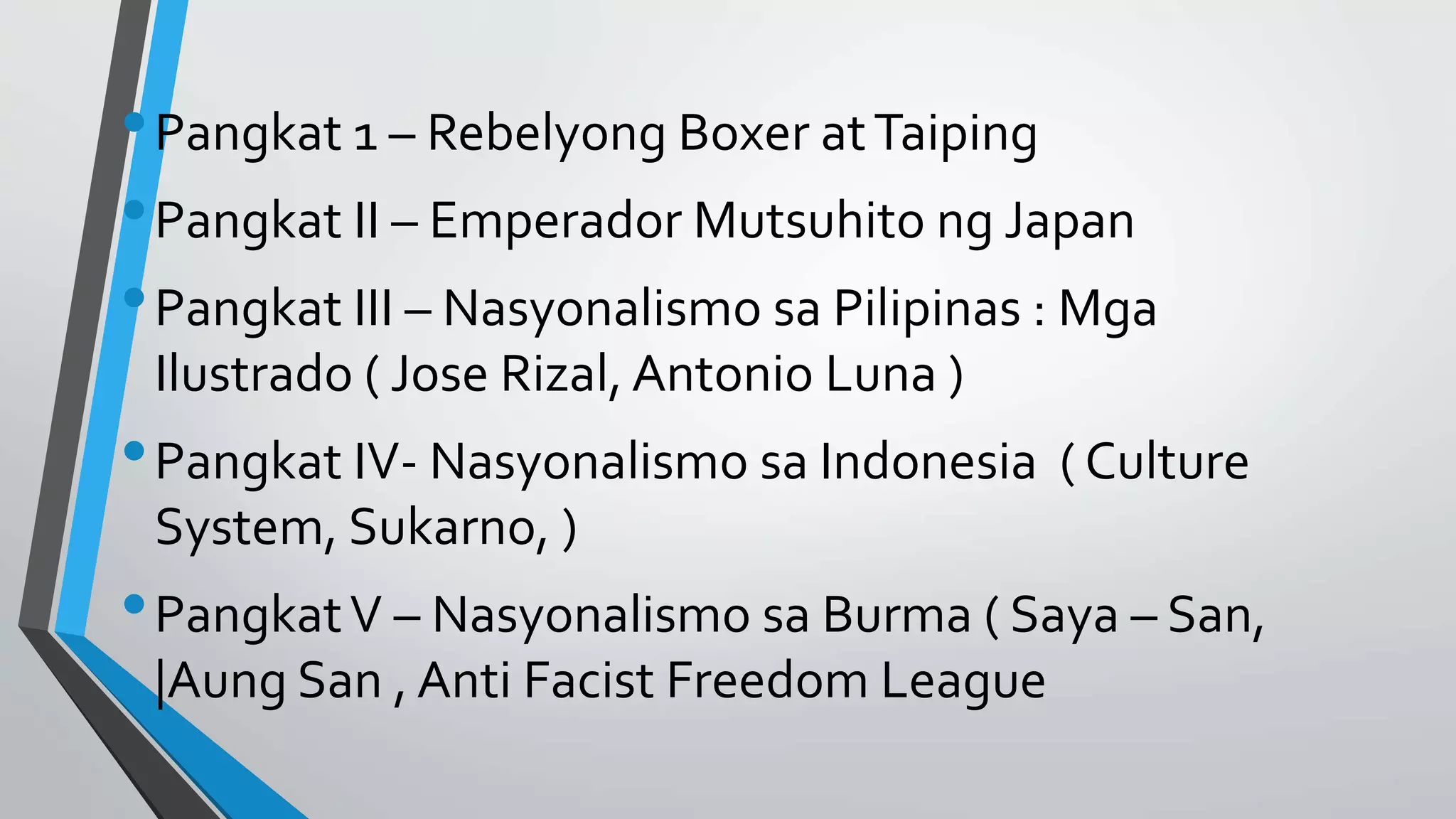 PAG UNLAD NG NASYONALISMO SA SILANGANG ASYA | PPTX