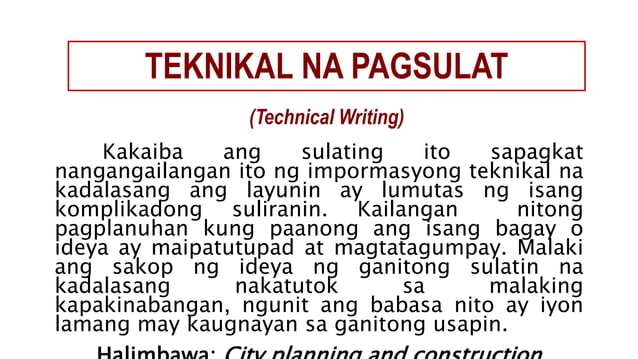 ARALIN 1.2 - MGA HAKBANG SA PAGSULAT, URI NG PAGSULAT AT MGA BAHAGI NG ...
