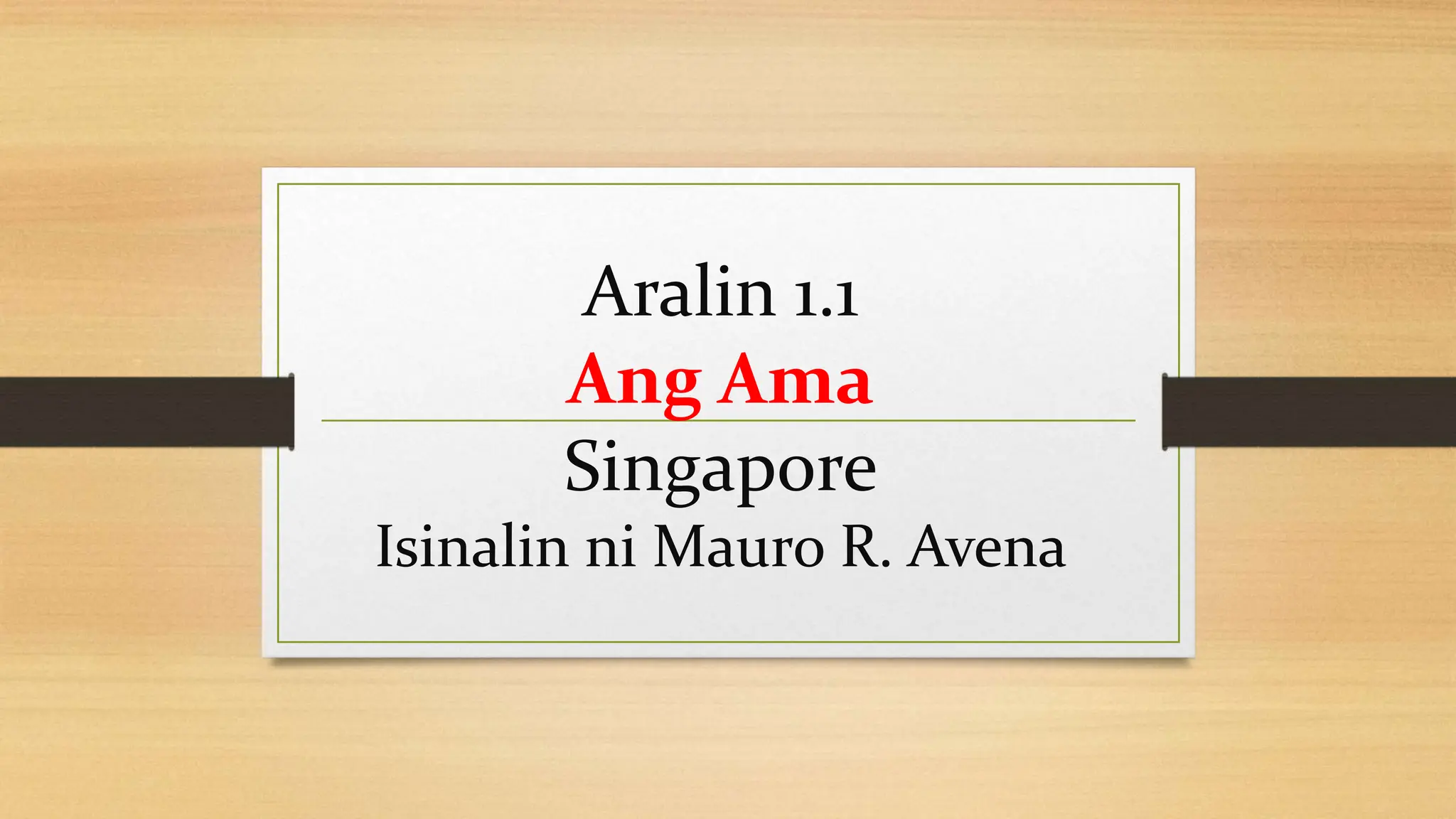 Aralin 1 sa Filipino 9 PANITIKAN NG ASYA | PPTX