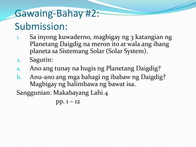 Aralin 1 Ang Daigdig Na Ating Tahanan | PPTX
