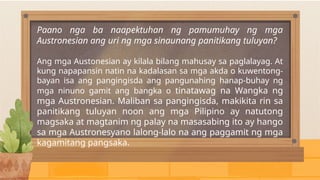 Aralin 1- Austronesian Para sa Matatag Curriculum | PPTX