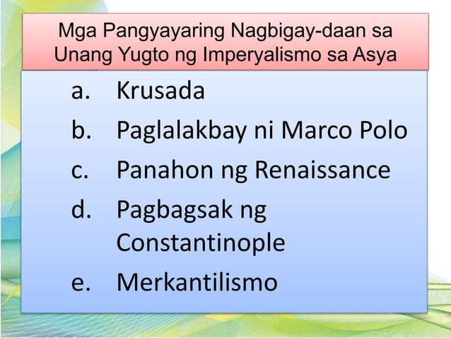 Aralin 1- Kolonyalismo at Imperyalismo sa Silangan at Timog-Silangang Asya.ppt