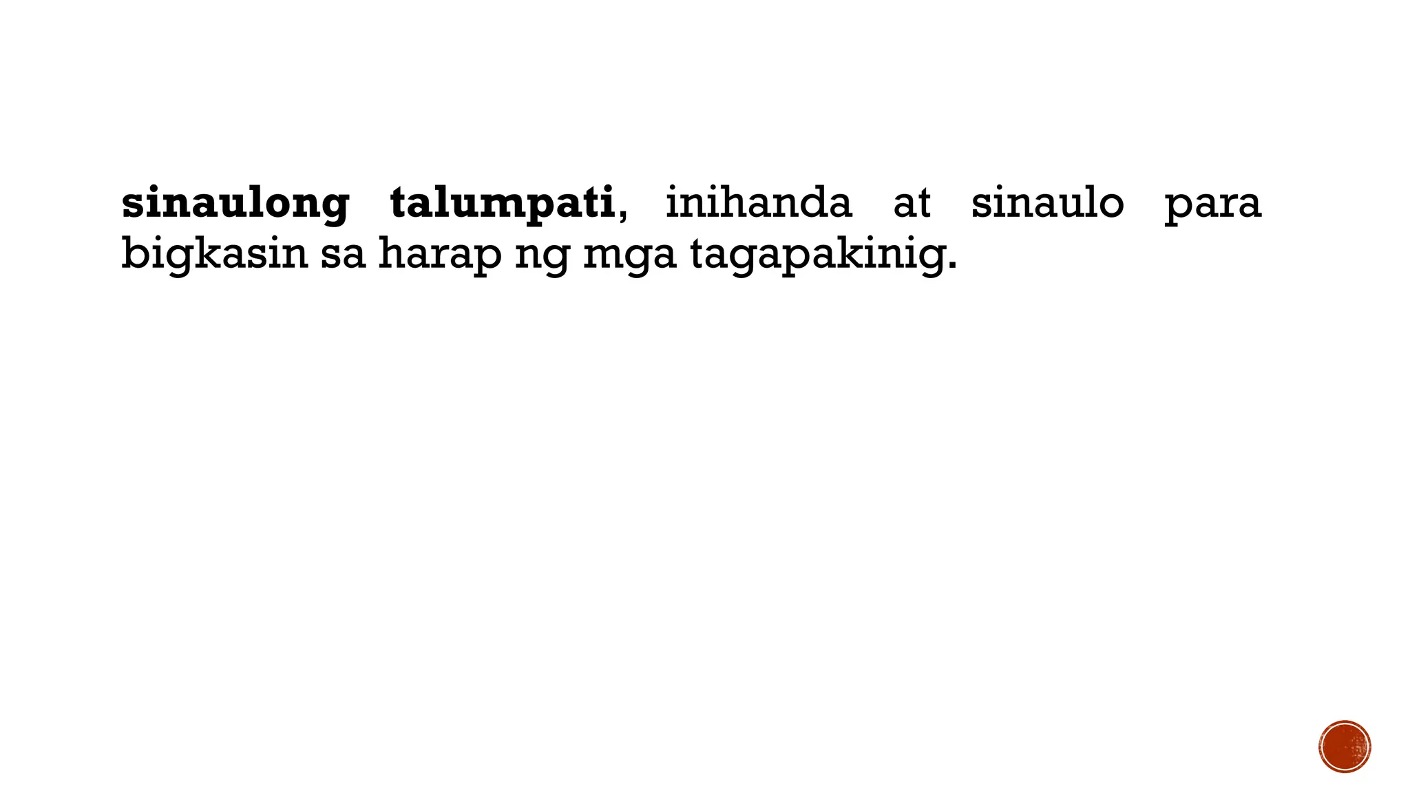Aralin 1 TALUMPATI (URIO AT KUMPAS NA GINAGAMIT SA TALUMPATI) - Linggo ...