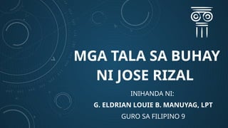 Aralin 1 - MGA TALA SA BUHAY NI JOSE RIZAL.pptx