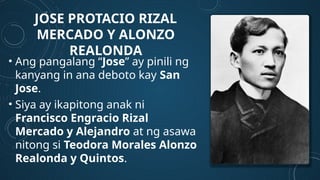 Aralin 1 - MGA TALA SA BUHAY NI JOSE RIZAL.pptx
