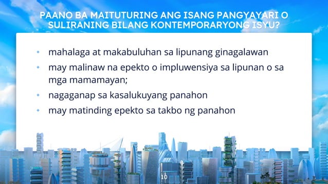 AP10_Aralin 1: Pag-aaral ng mga Kontemporaryong Isyu | PDF