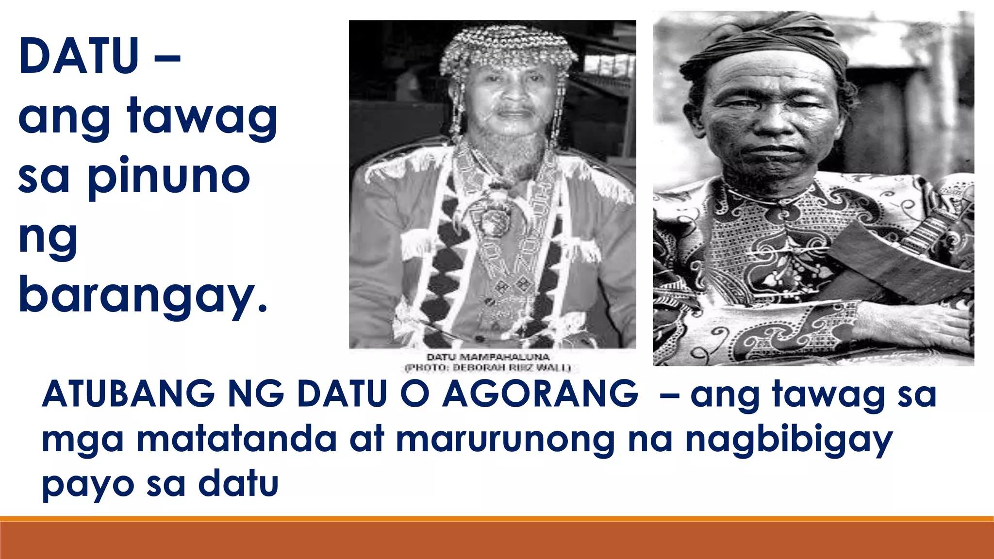 Araling Panlipunan - Aralin 1:Pamahalaang Barangay | PPTX