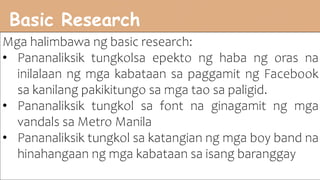Pagbasa at Pananaliksik ARALIN1- PAPEL PANANALIKSIK.pptx