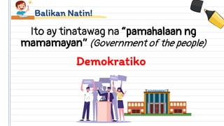 Aralin 1 sangay ng pamahalaan | PPTX