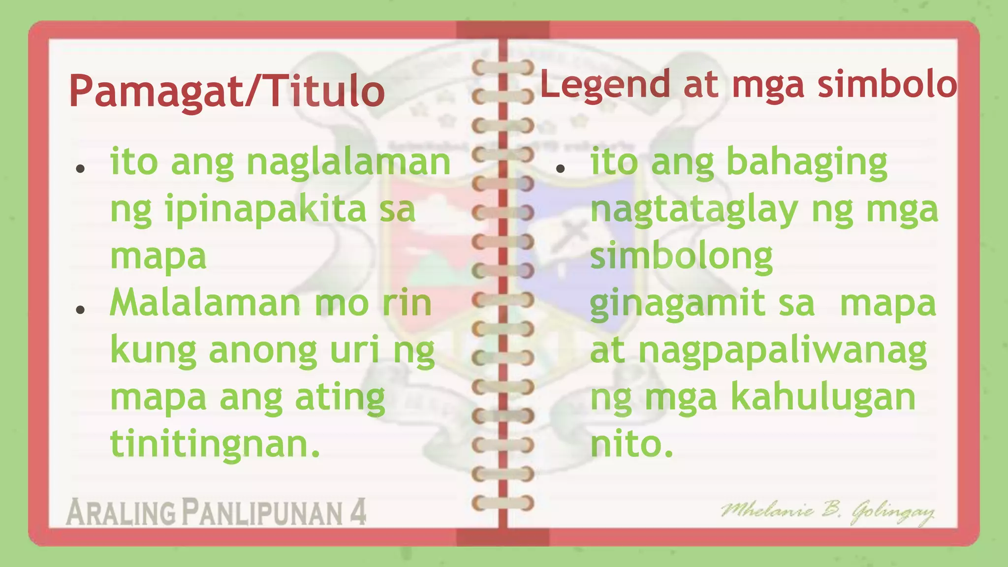 Aralin 1 simbolo sa mapa | PPTX