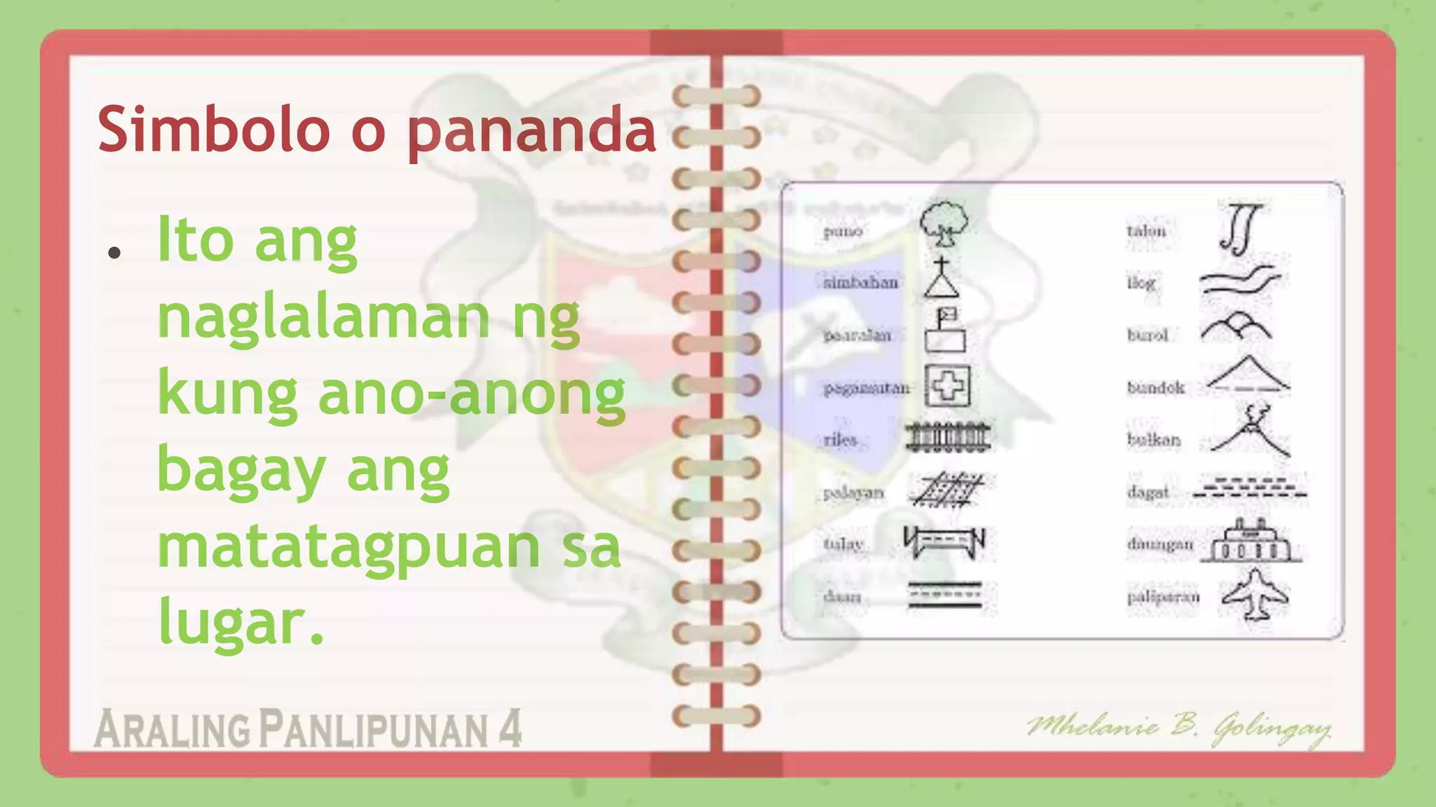 Aralin 1 simbolo sa mapa | PPTX