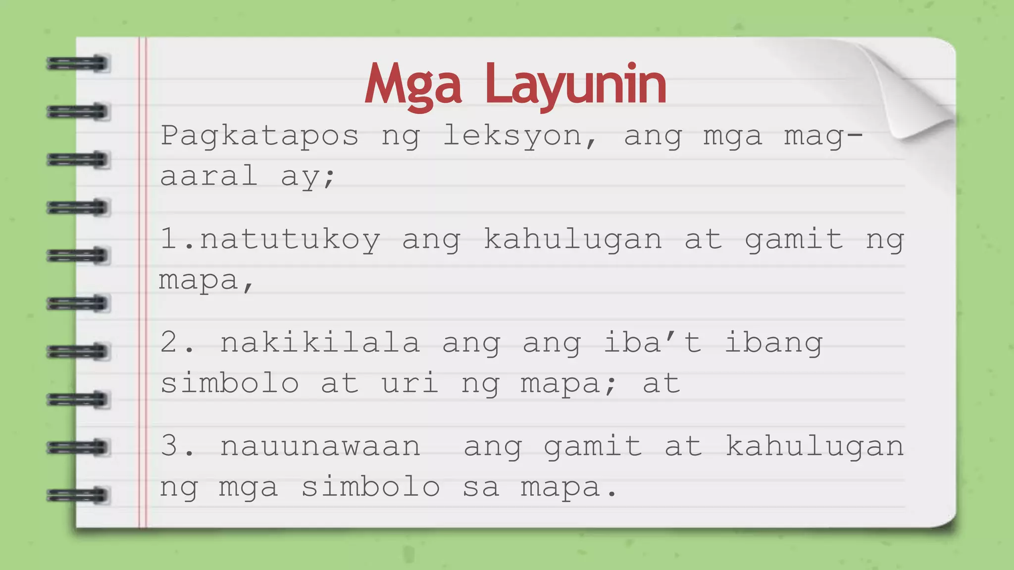 Aralin 1 simbolo sa mapa | PPTX