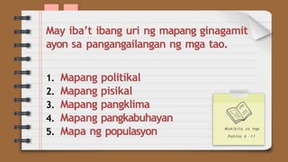 Aralin 1 simbolo sa mapa | PPTX