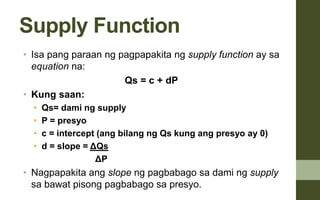 Aralin 10 supply at ang bahay kalakal | PPTX