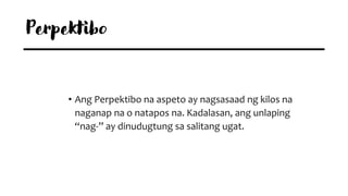 Aspekto ng pandiwa | PDF
