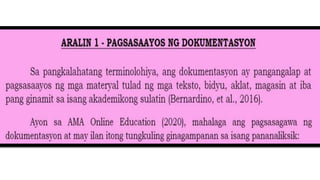 ARALIN1 the study of the Filipino language | PPT