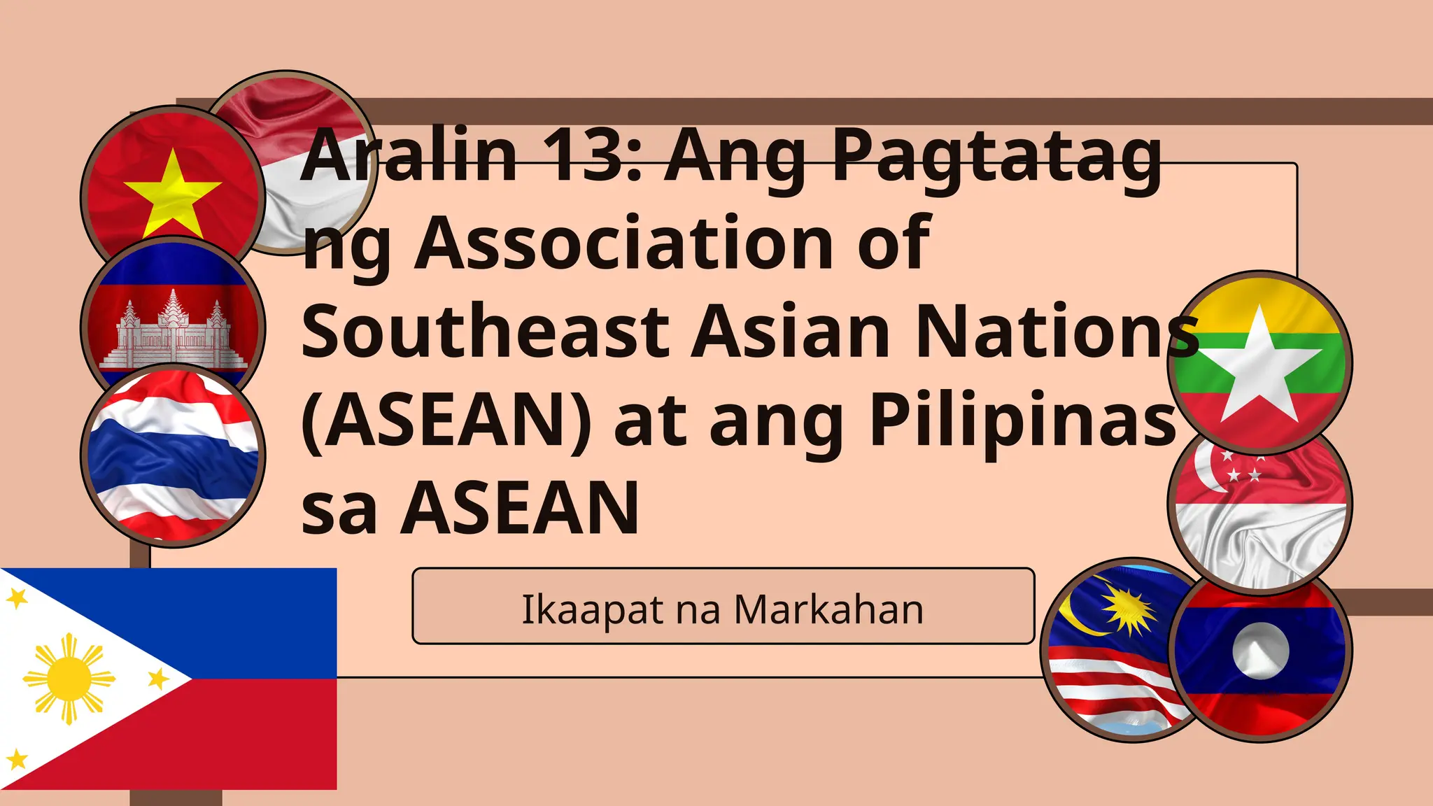 Aralin 13 Ang Pagtatag ng ASEAN at ang Pilipinas sa ASEAN.pptx