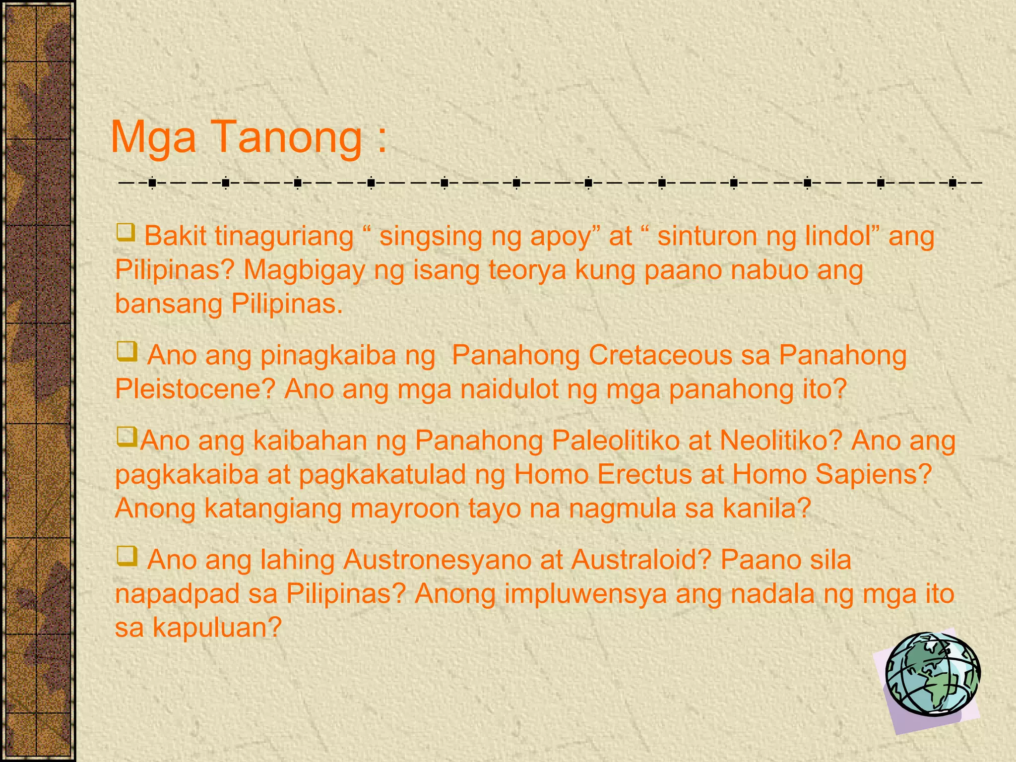 Pagsibol ng Lahing Pilipino at Kapaligiran | PPT