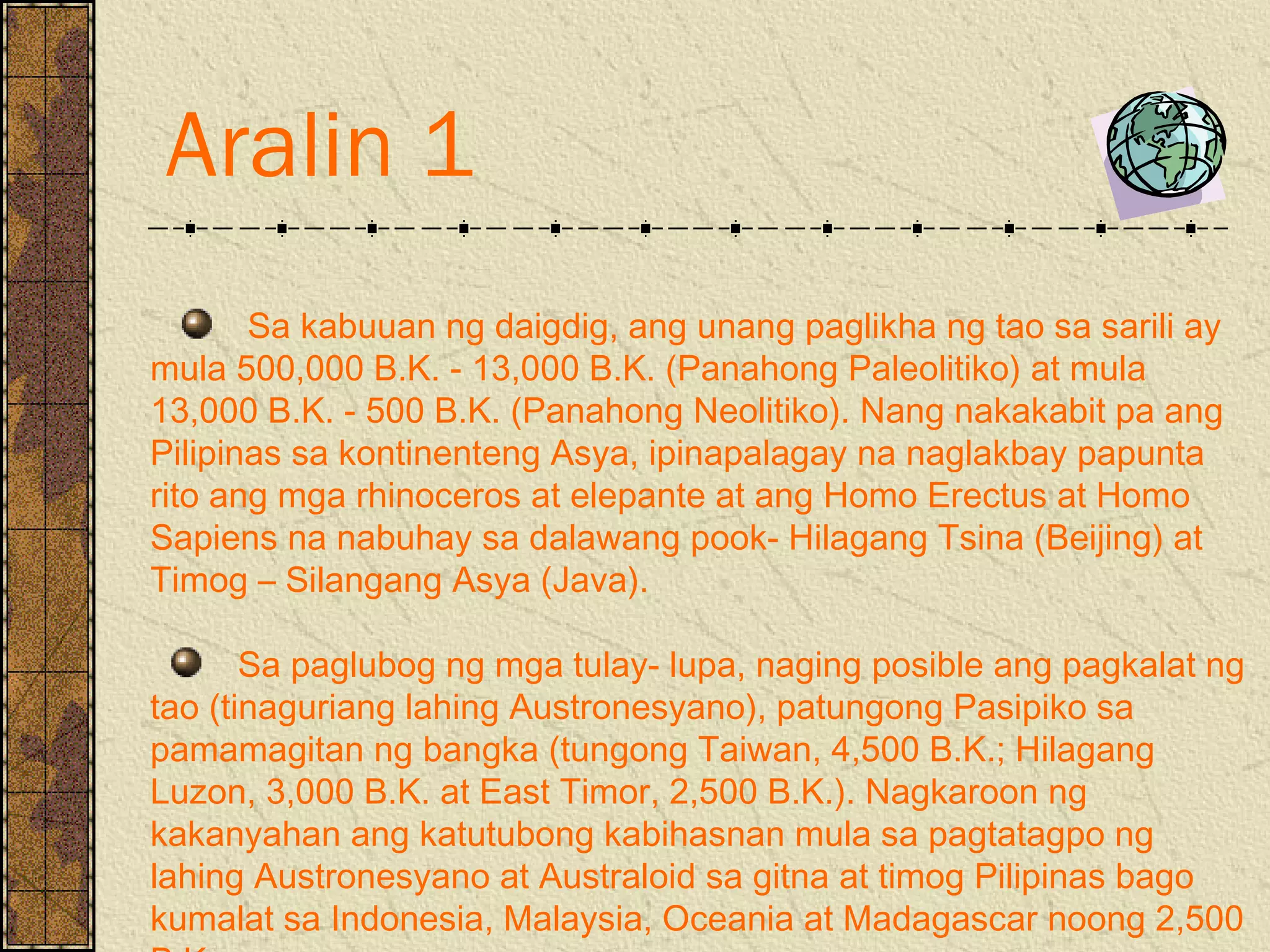 Pagsibol ng Lahing Pilipino at Kapaligiran | PPT