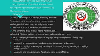 Aralin 14: MGA PANDAIGDIGANG ORGANISASYON AT ALYANSYA | PPTX