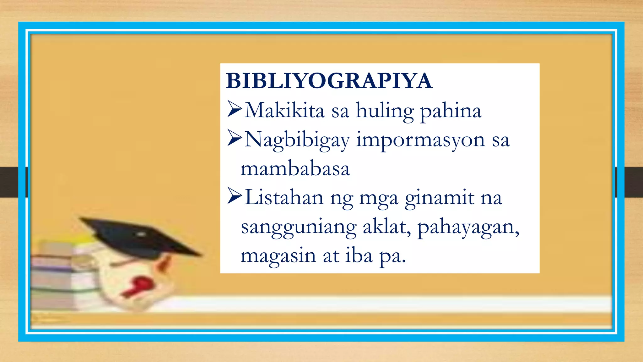 PAGSISINOP NG TALA AT BIBLIOGRAPIYA.pptx