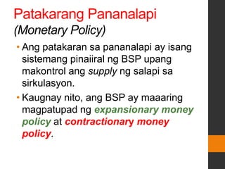 Aralin 19 patakaran ng pananalapi | PPTX