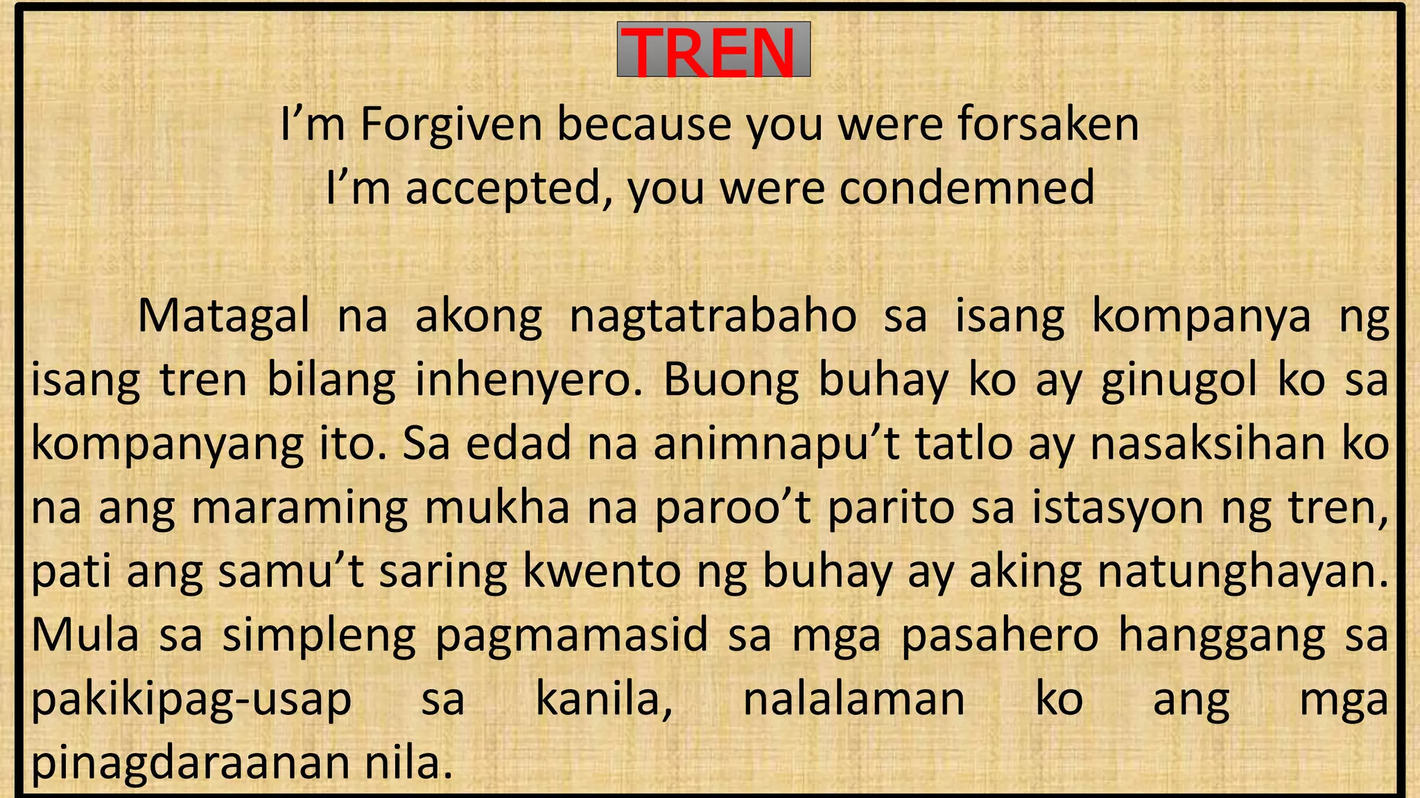 Aralin 1, ang ama, grade 9 | PPTX