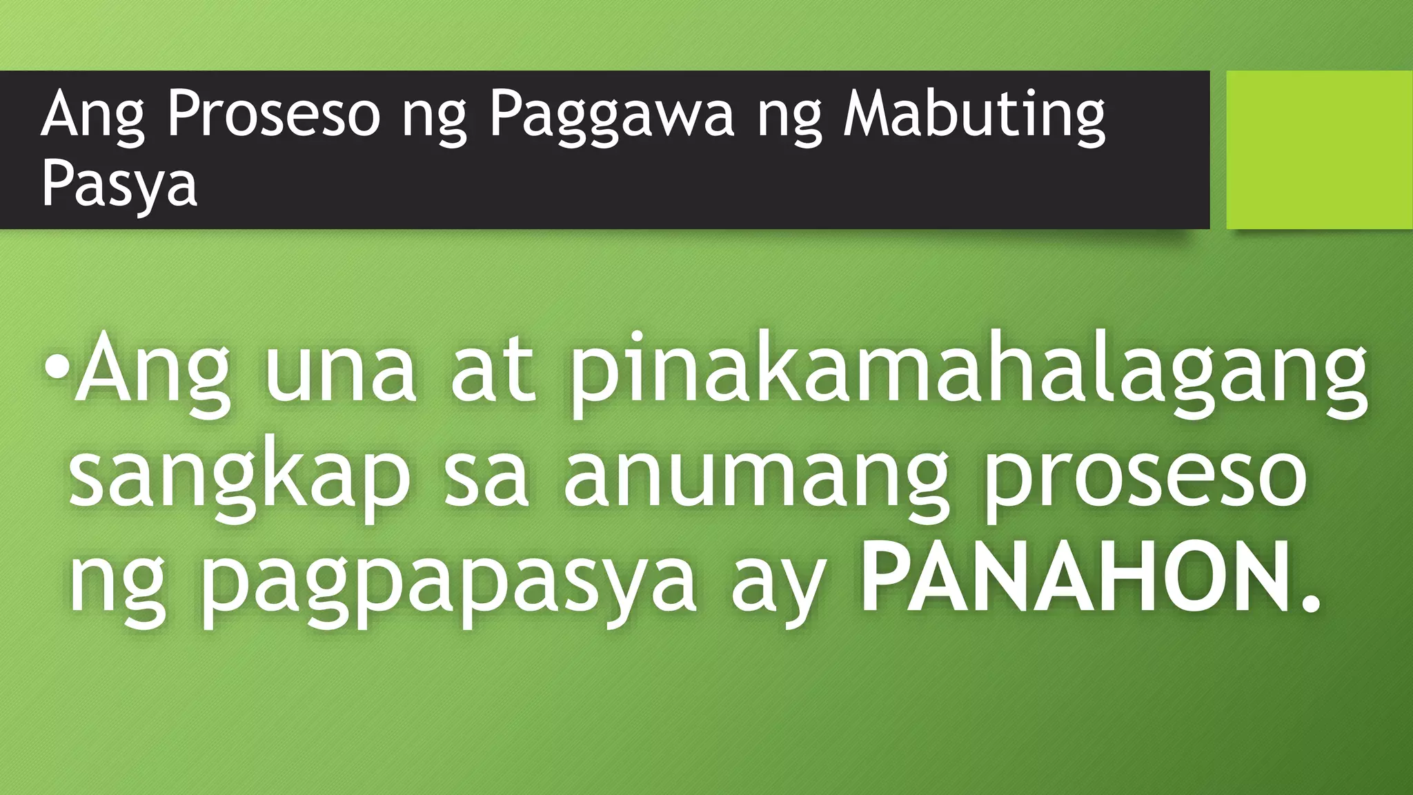 Aralin 1 Ang Kahalagahan nang Mabuting Pagpapasya sa Uri ng Buhay.pptx
