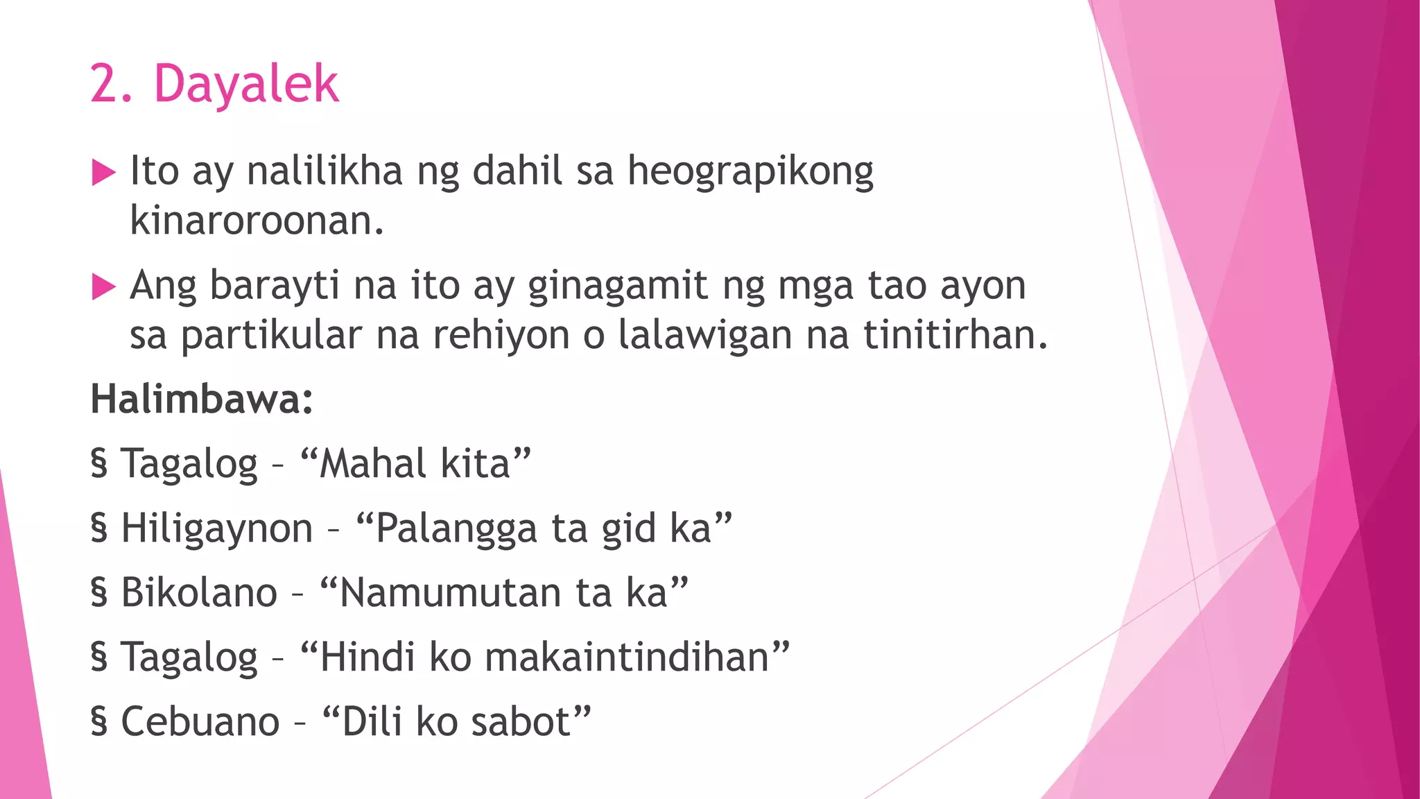 Aralin 1 Barayti ng Wika | PPTX
