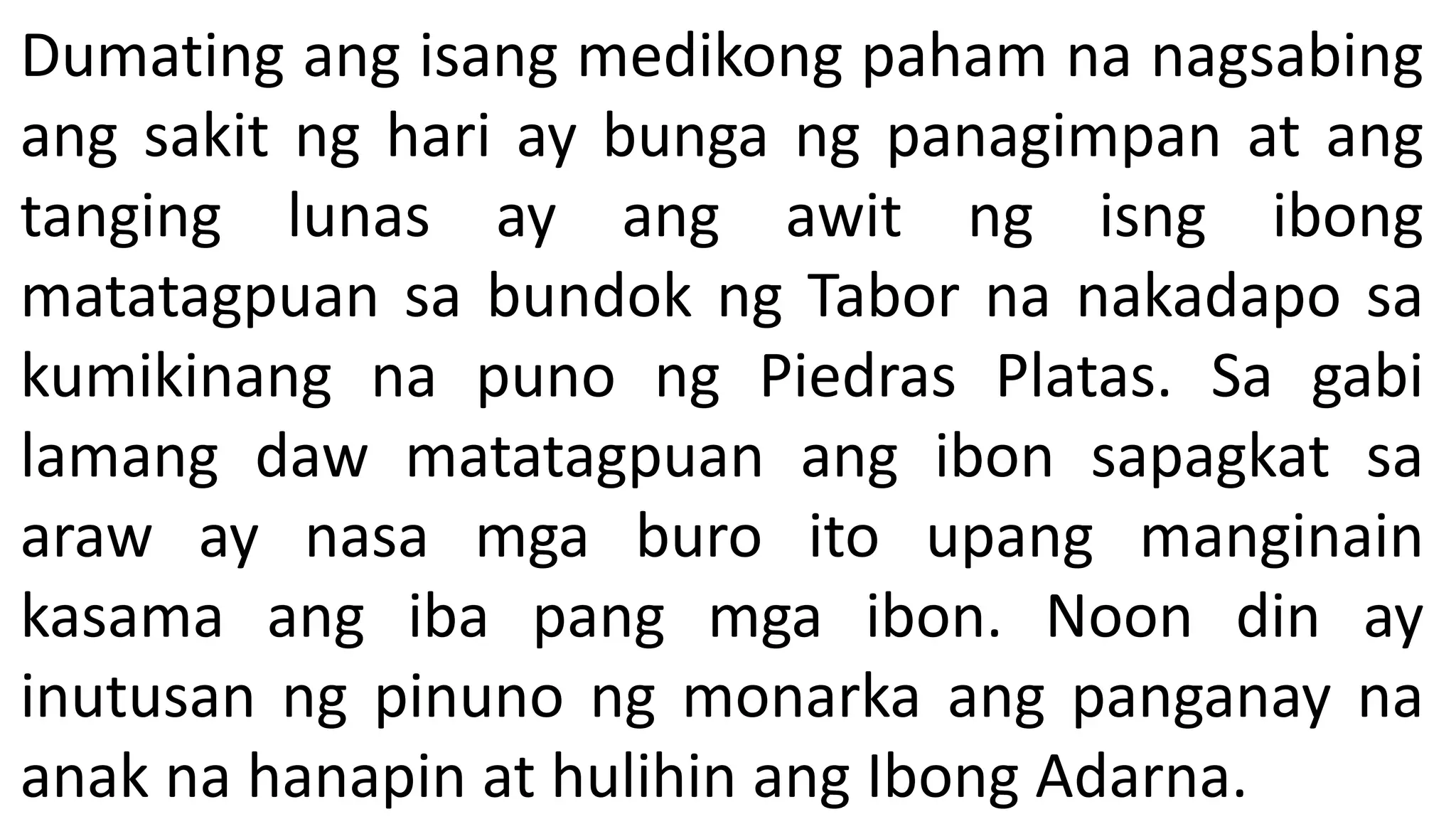Aralin 1_Filipino 7_4th Q. (Unang Bahagi ng Ibong Adarna na ...