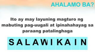 karunungang bayan - Filipino 8 ggggggggggggggggggggggggggg | PPT