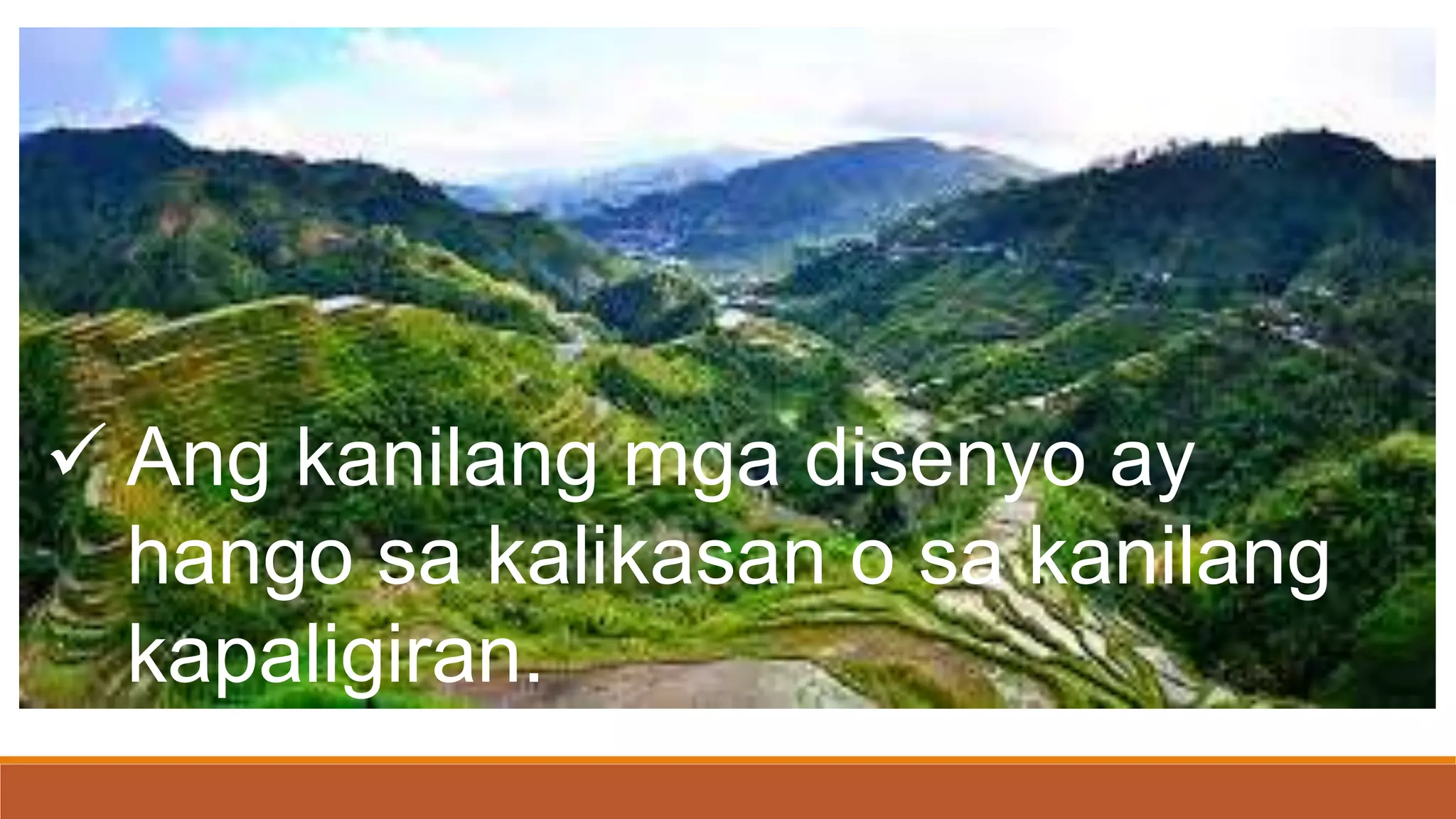 Aralin 1 mga disenyo sa kultural na pamayanan sa luzon | PPTX