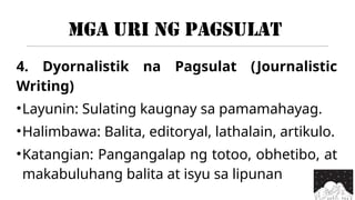 ARALIN 1 - PAGSULAT (Filipino sa Piling Larang) | PPTX