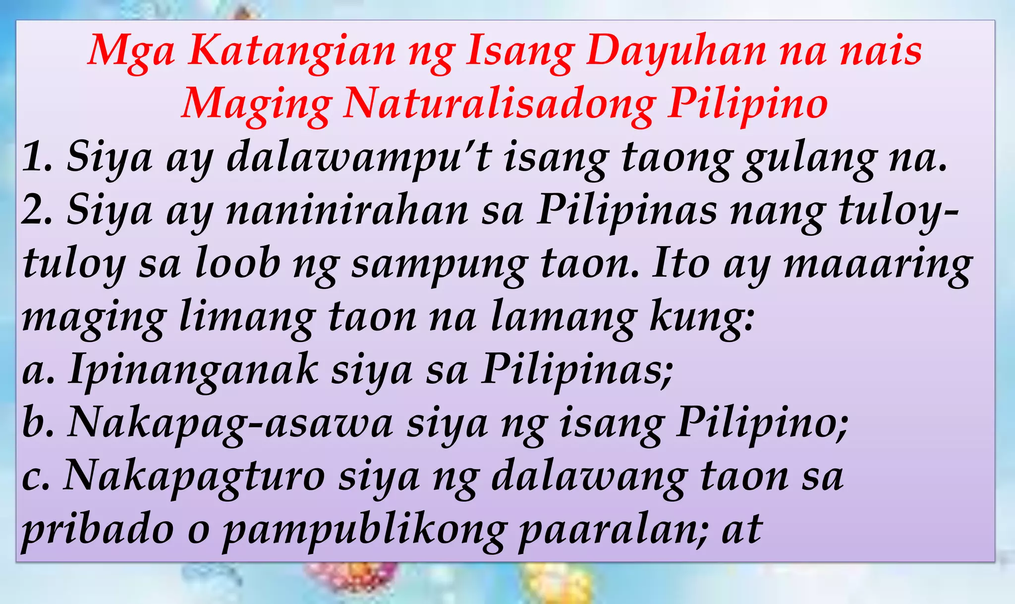 Aralin 1 yunit 4 ANG PAGKAMAMAMAYANG PILIPINO | PPTX