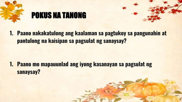 Aralin 2.1 - Pangunahin at Pantulong na Kaisipan.pptx