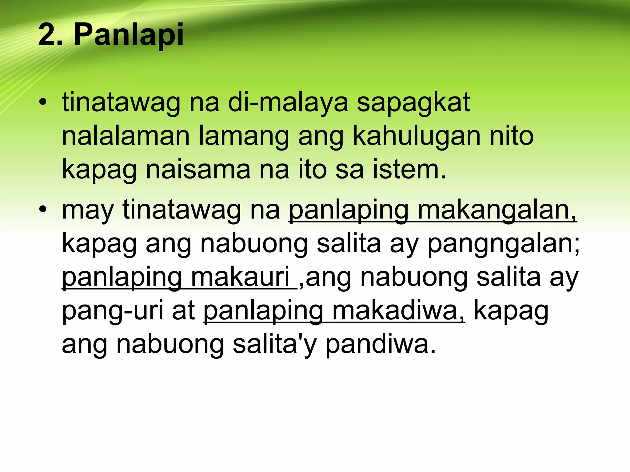 Aralin 2-3 - Uri ng Morpema - Corpuz, Jhon Paul Ric.ppt