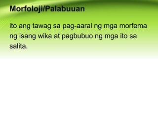 Aralin 2-3 - Uri ng Morpema - Corpuz, Jhon Paul Ric.ppt